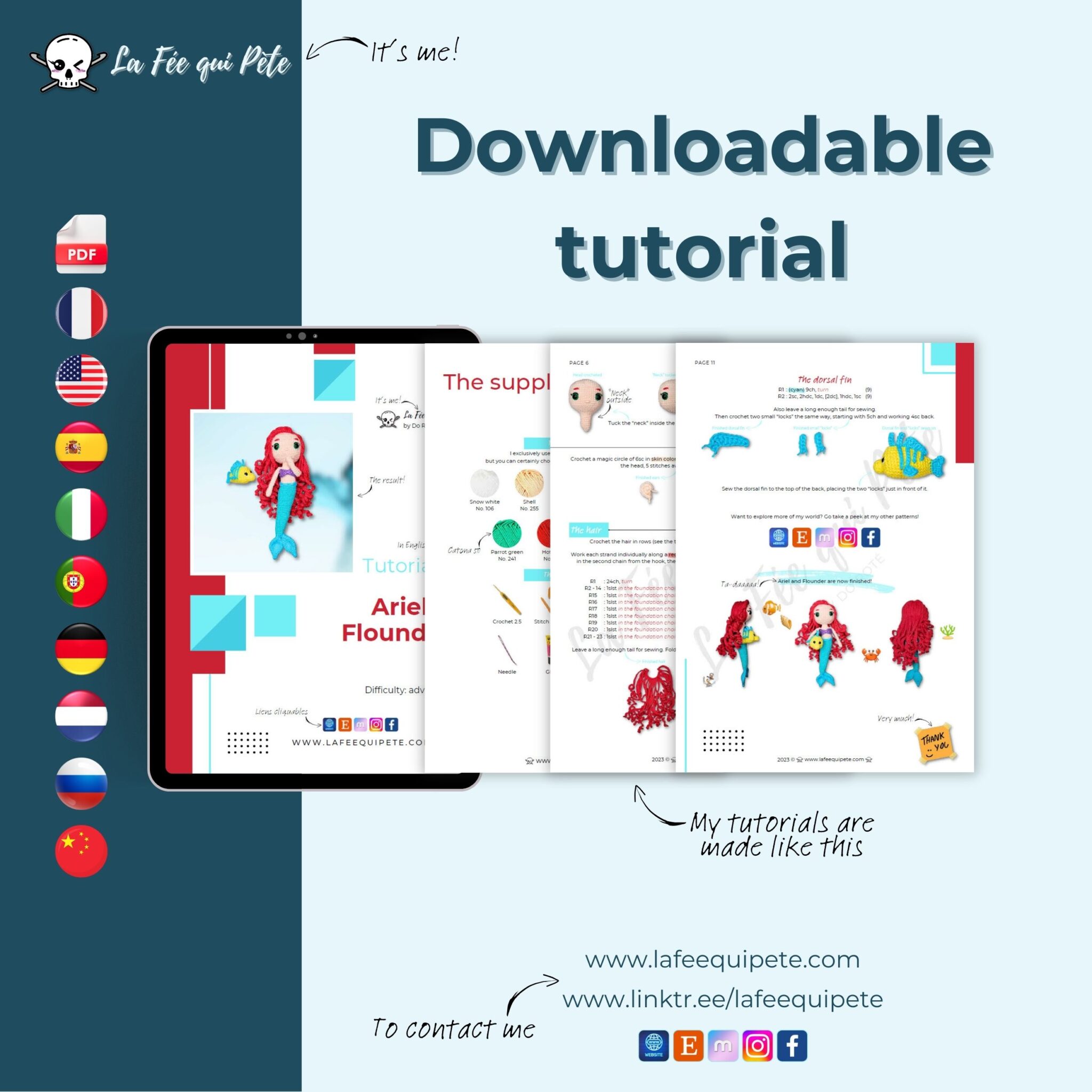 Ariel et Polochon (tutoriel) – La Fée Qui Pète